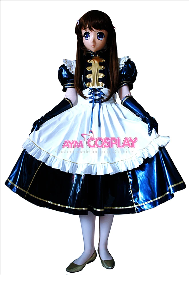 lockable PVC Maid Dress maid vinyl Uniform Tailor Made[G1631]-in Women ...