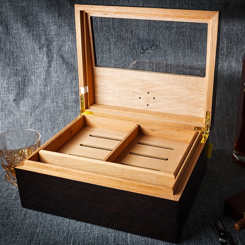 factory price Exquisite Luxury MirageBlack Large Capacity Cedar Wood ...