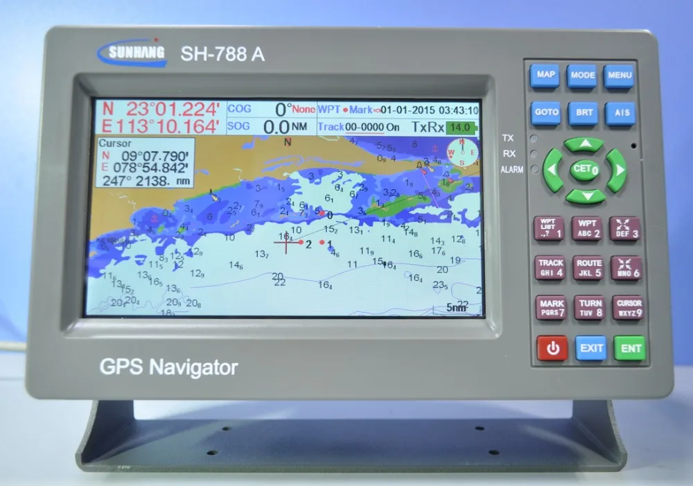 2017 SH 788A 7 인치 해양 gps 차트 플로터 gps 콤보 ais 트랜스 폰더 수신기 뜨거운 판매 경쟁력있는 가격 ...
