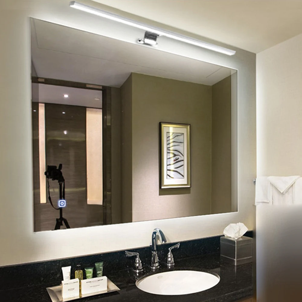 AC110-240V Modern LED Bathroom Mirror Light 5W 8W Stainless Steel ...