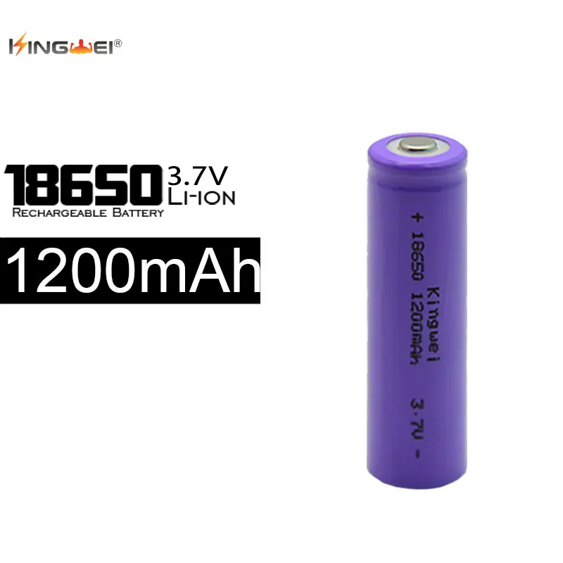 2018 New KingWei Purple 18650 1200mah Battery 3.7v Li ion Rechargeable ...