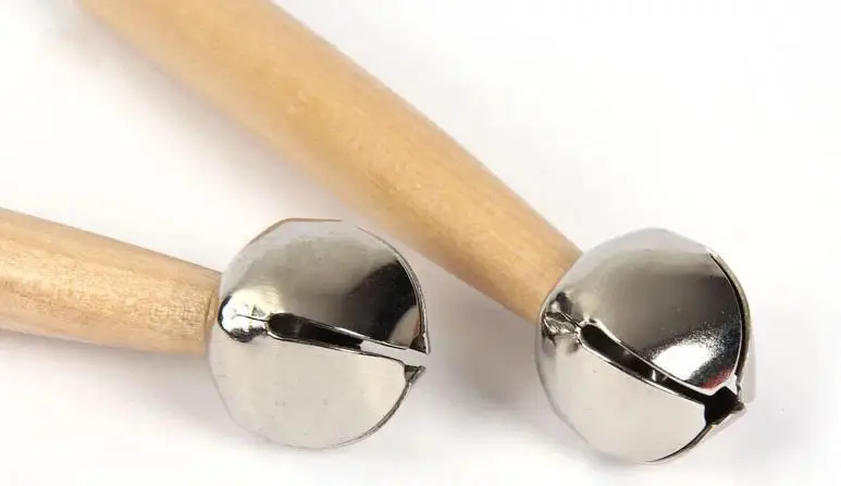 1 pcs Hand bell stick jingle bell sleigh bell with wooden handle ...