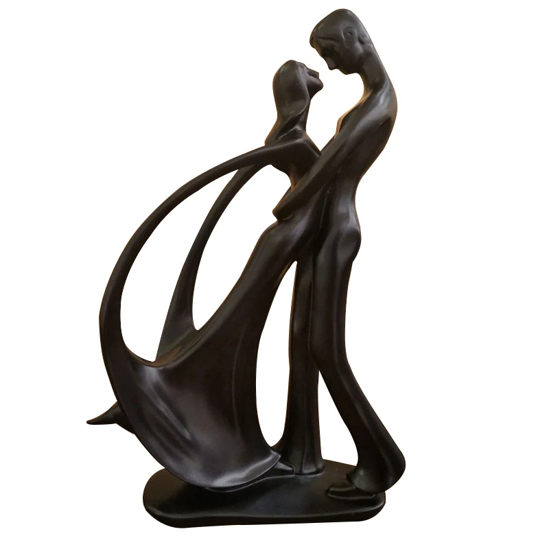 Wedding T Home Decoration Ceramic Couple Sculpture Statue Ornament Love Decor Desktop Craft