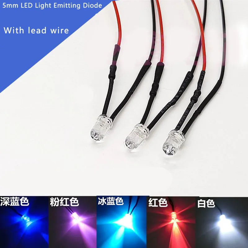 Diodo-emisor-de-luz-LED-ultrabrillante-5MM-5V-12V-24V-220V-modelo-de ...