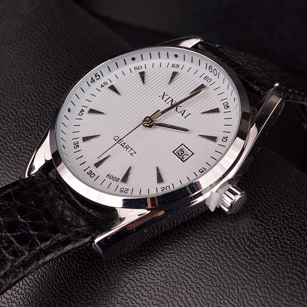 New JUNMING luxury fashion leather men's hollow mechanical watches men ...