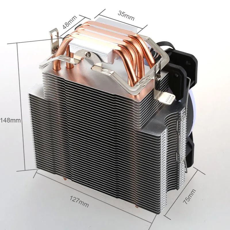 New Universal Computer CPU Cooler Fan RGB 4Pin CPU Cooling Fans For ...