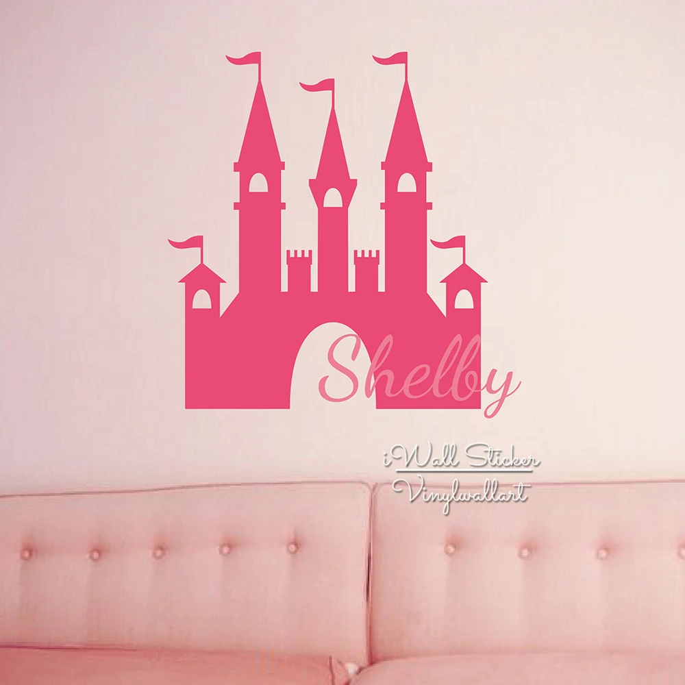 Castle Name Wall Sticker Baby Nursery Name Castle Wall Decal Children Castle Name Wall Sticker Baby Nursery Name Castle Wall Decal Children
