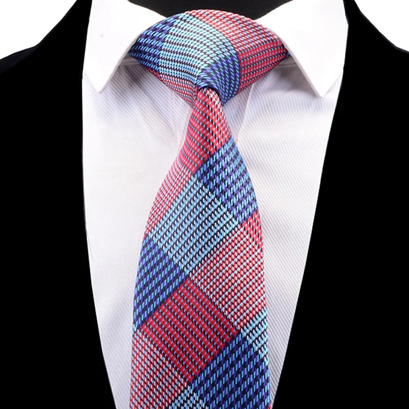 Ricnais New Arrival Floral Tie Jacquard Woven Silk Necktie Plaid ...