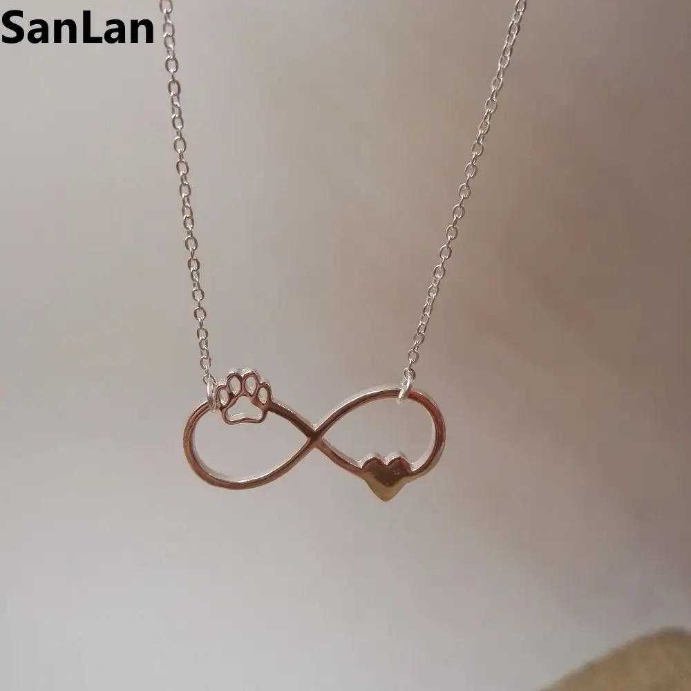 Beautifully Animal Vintage Jewelry Infinity Pendant Necklaces Love Cats ...