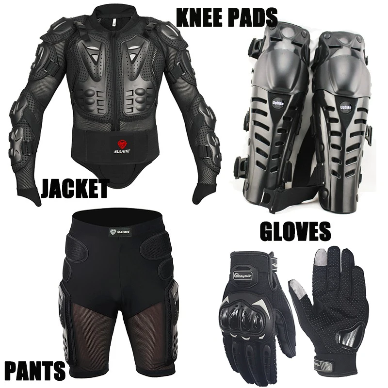 Un conjunto de trajes de protección de motocicleta chaqueta de ...