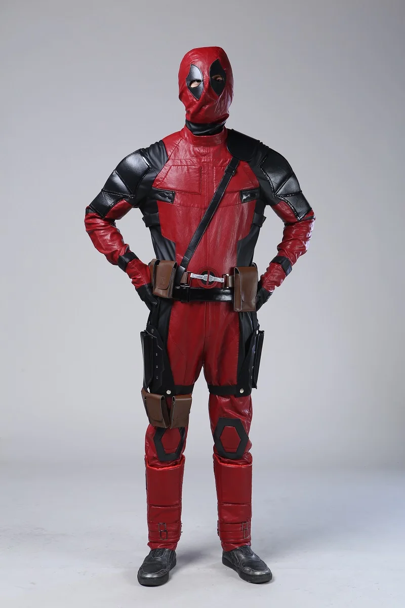 Custom Made High Quality Deadpool Costume Adult Synthetic Leather One ...