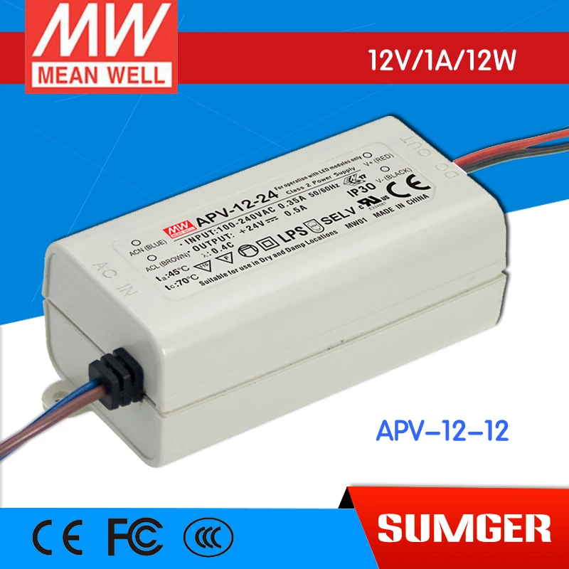 [BA]MEAN WELL original APV 12 12 12Pcs 12V 1A meanwell APV 12 12V 12W ...