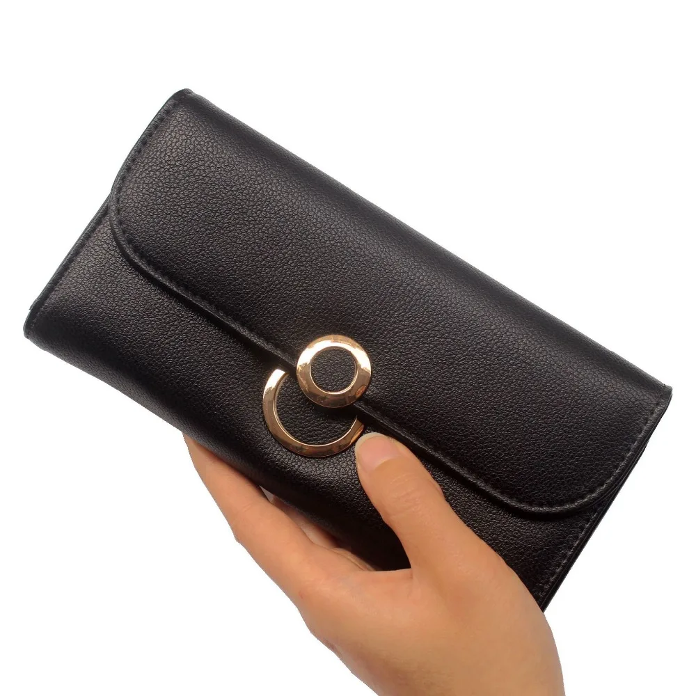 Rfid Leather Women's Clutch Wallet | semashow.com