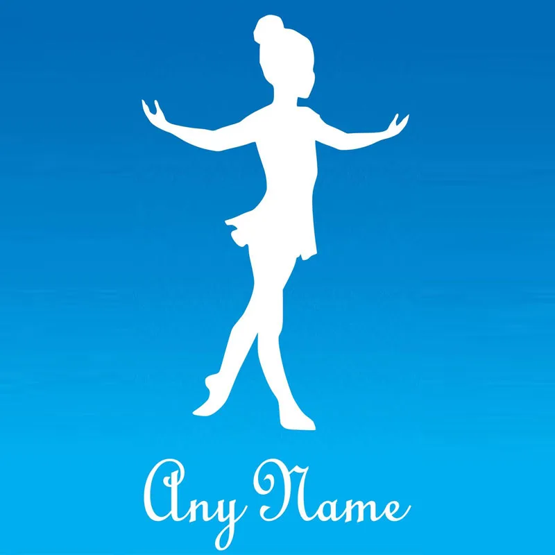 Customized Name Ballet Dancer Wall Stickers Bedroom Nursery Wall Decor