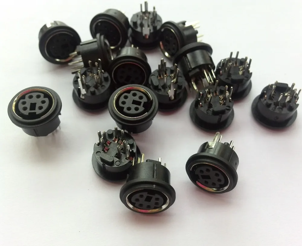 500 Pcs mini DIN Female connector 5/6 Pin Circular PCB Mount DIN ...