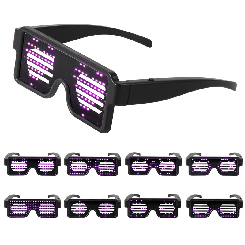 Aliexpress.com : Buy LED Dynamic luminescent Glasses 8 Modes Quick ...