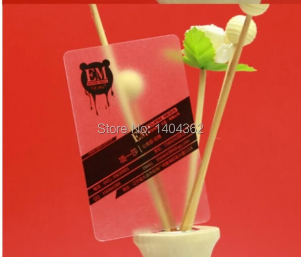 Custom Design Clear Pvc Plastic Visiting Card Name Card Transparen ...