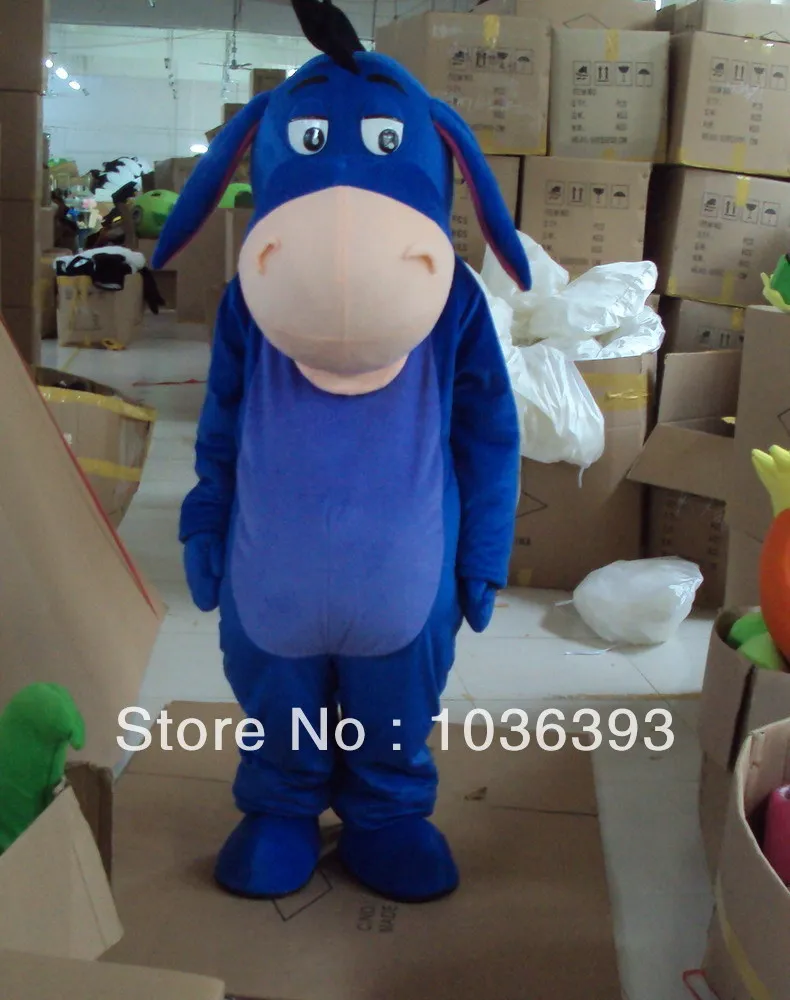 New Professional Eeyore Donkey Mascot Costume Adult Size|adult black ...