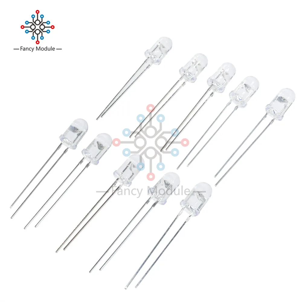 50PCS 5mm 850nm IR infrared Launch emission tube diode LED Lamp ...