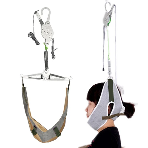 Pain Relief Hanging Neck Stretcher Neck Cervical Traction Stretch Gear ...