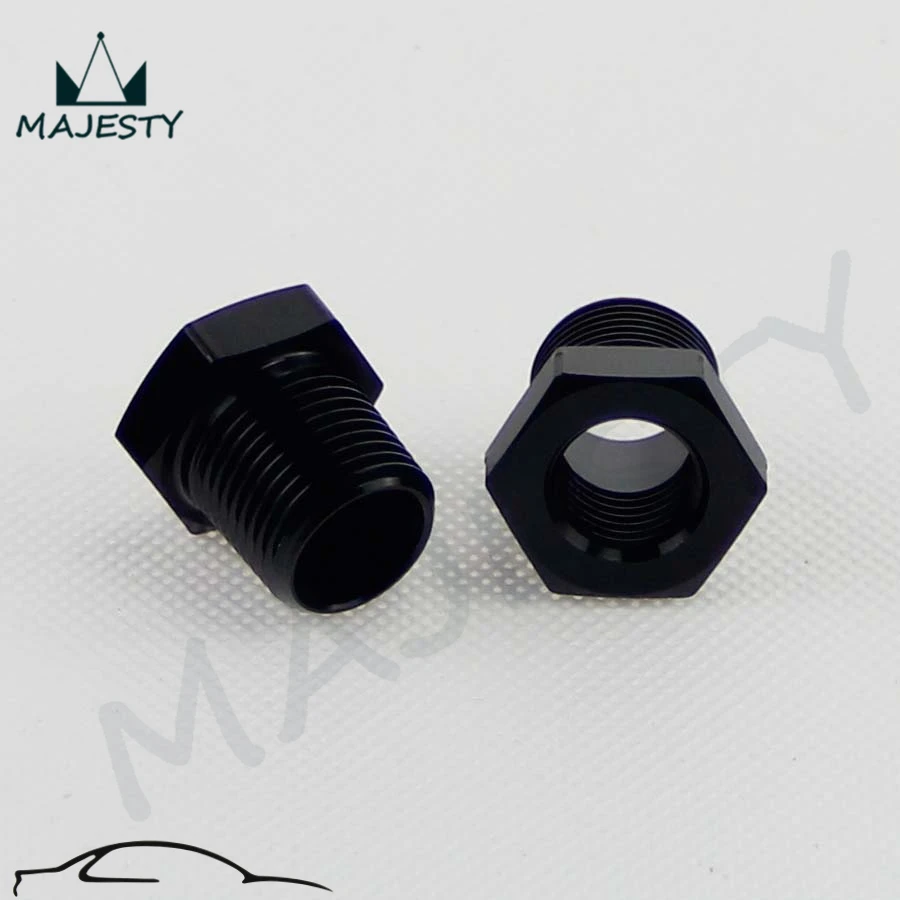 Buje hexagonal reductor de rosca NPT, accesorio de tubería de aleación negra, 2 piezas, 3/8 ...