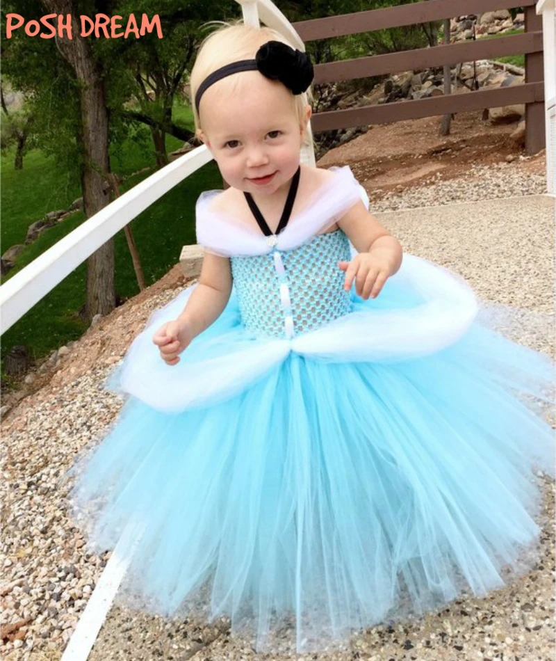 Posh Dream Princess Children Girls Cosplay Tutu Dress Sky Blue Cartoon ...