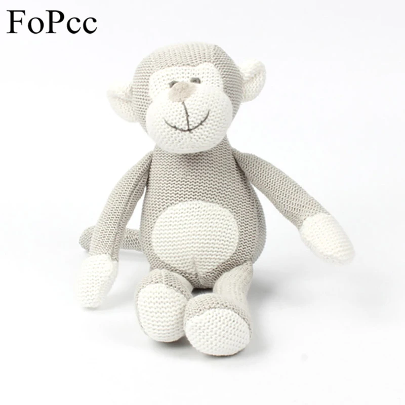 FoPcc Gray Wool Cloth Monkey Doll Stuffed Animal Cartoon Kids Toys for ...