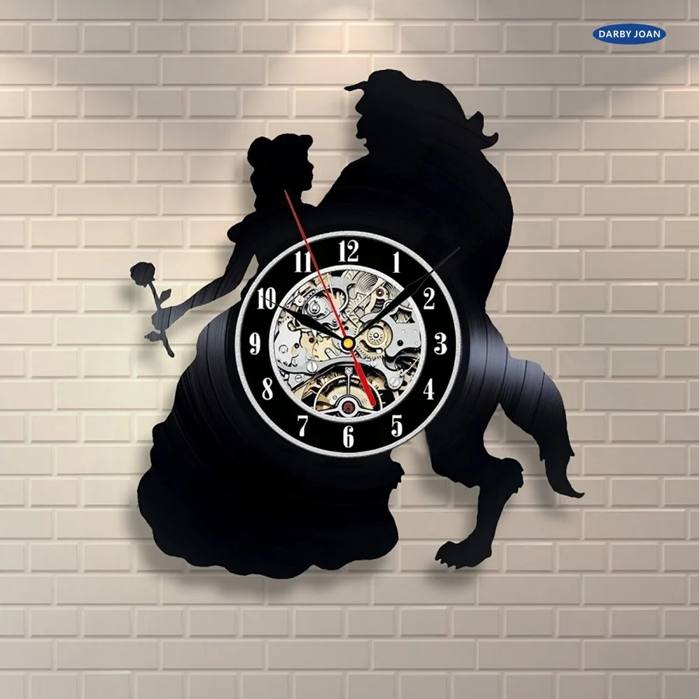 Beauty and the Beast Clock 12 inch with quartz movement Home Décor ...