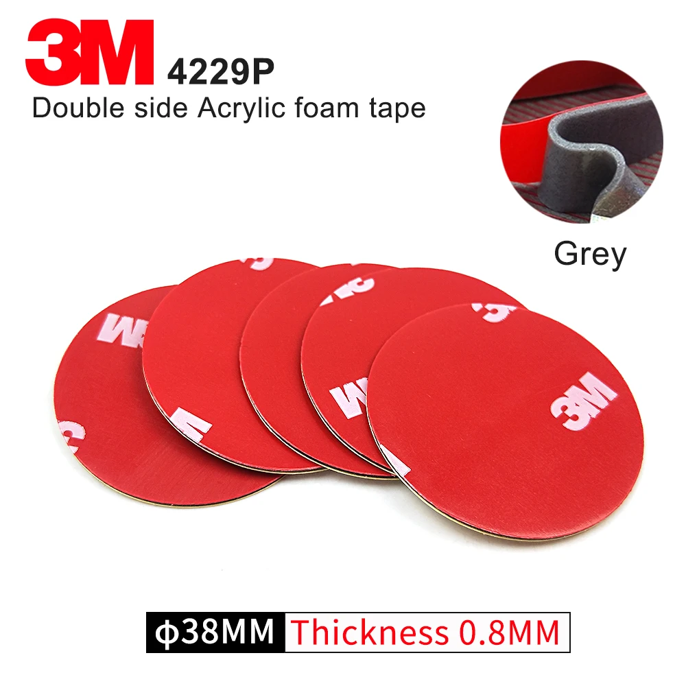 38MM circle die cut Grey Round 3M 4229P Acrylic Foam Double Sided ...
