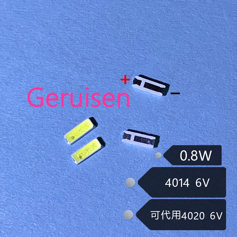 20 pct 4020 4014 smd led contas branco frio 1w 6v 150ma para tv/lcd ...