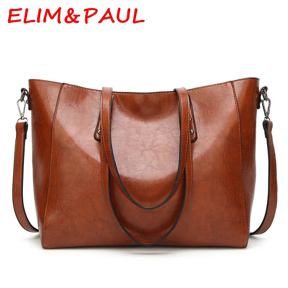 ELIM & PAUL moda Casual Tassel bolsos sólidos bolso de mano para mujer ...