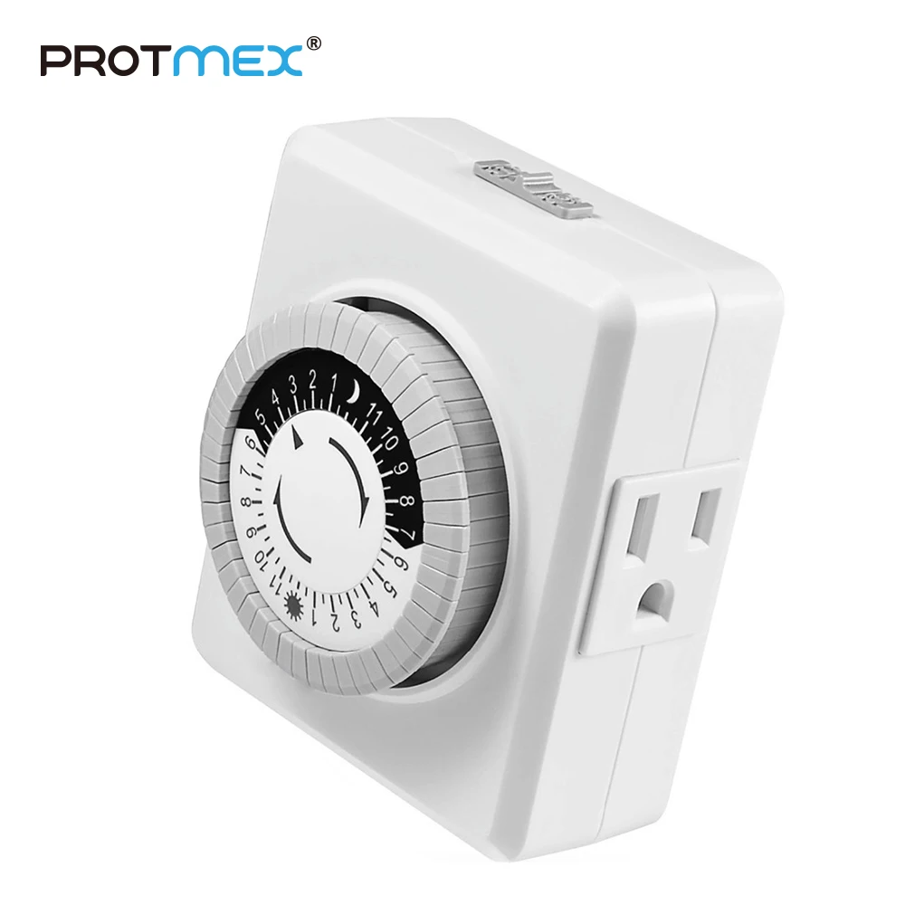 US Plug 24 Hour Timer Outlet Fosmon 3 Prong Dual Outlet Plug In us-plug-24-hour-timer-outlet-fosmon-3-prong-dual-outlet-plug-in