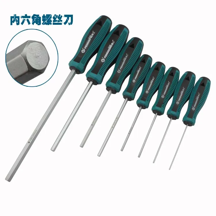 Straight shank inner six angle screwdriver in six angle wrench six ...