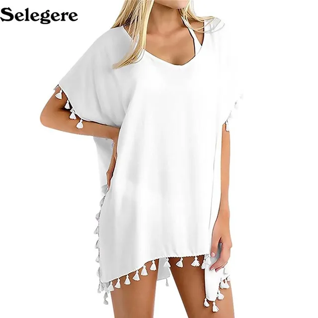 1pc Summer Womens Chiffon Tassel Swimsuit Bikini Stylish Beach Wear