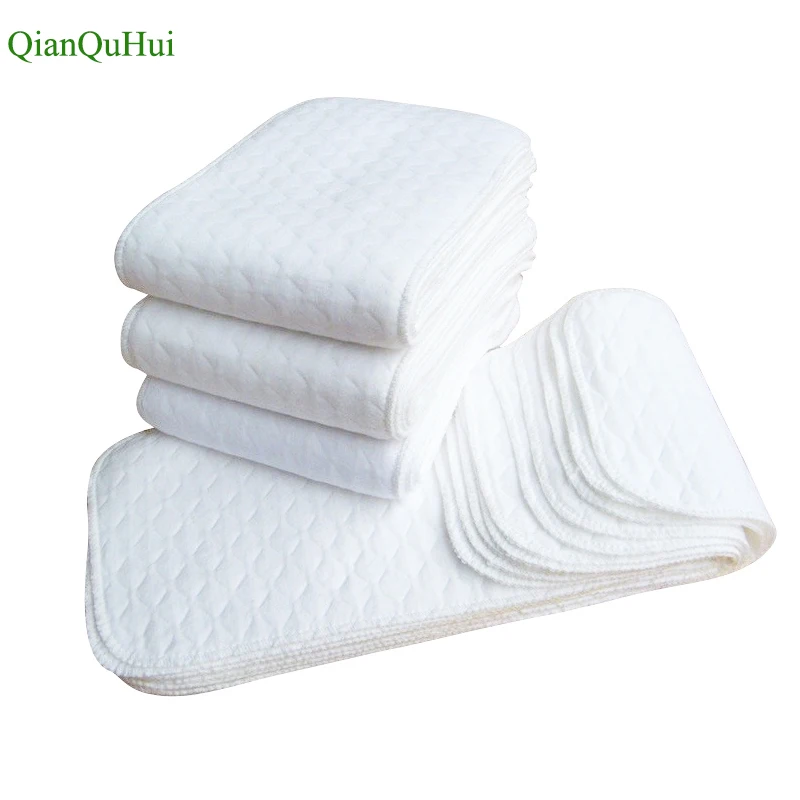 Reusable baby Diapers Cloth Diaper Inserts 1 piece 3 Layer Insert 100% ...