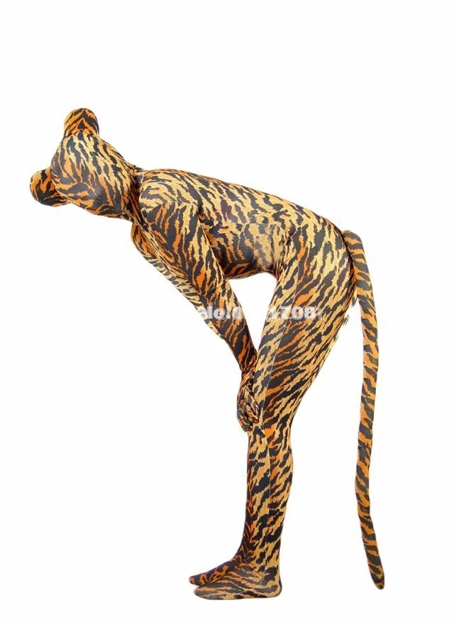 Sexy Tiger Full Body Lycra Spandex Tiger Cosplay Costumes Adult ...