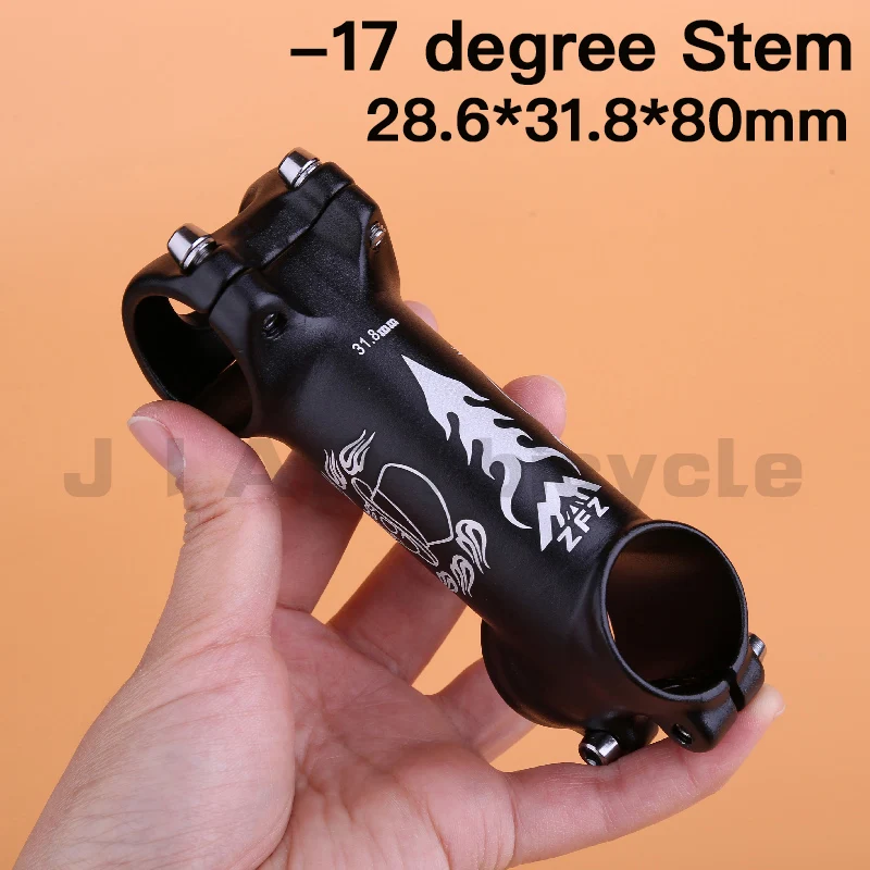 MTB Bicycle Bike Aheadset Stem Aluminum Alloy 31.8*80mm 17 Degree Stem ...