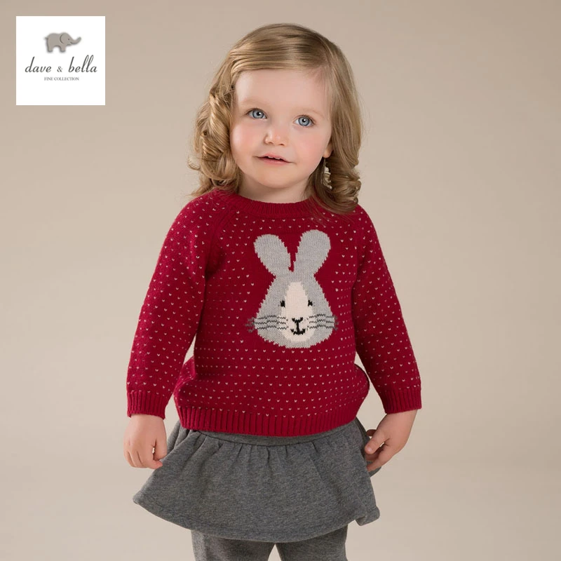 DB3976-pull-en-laine-coton-pour-b-b-fille-Pull-over-bella-rose-rouge ...
