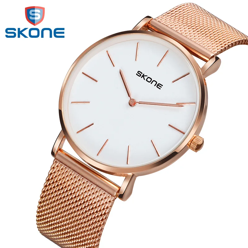 SKONE New Top Luxury Watch Men Brand Women Watches Ultra Thin Stainless ...
