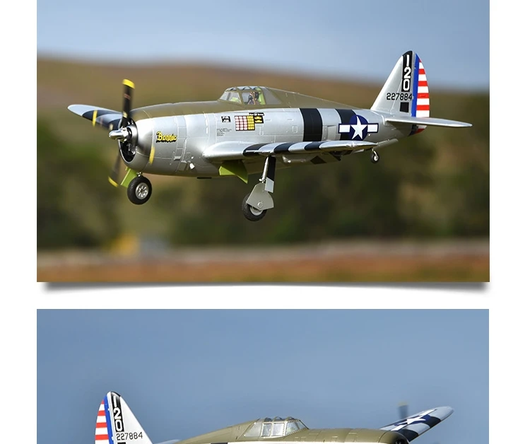 Fmsrc Rc Airplane 1500mm 1.5m P47 P-47 Razorback 6ch With Retracts Led ...