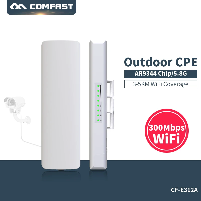 Comfast – routeur CPE CF E312A, 3KM, 5Ghz, 300Mbps, pour l'extérieur, Booster et amplificateur ...