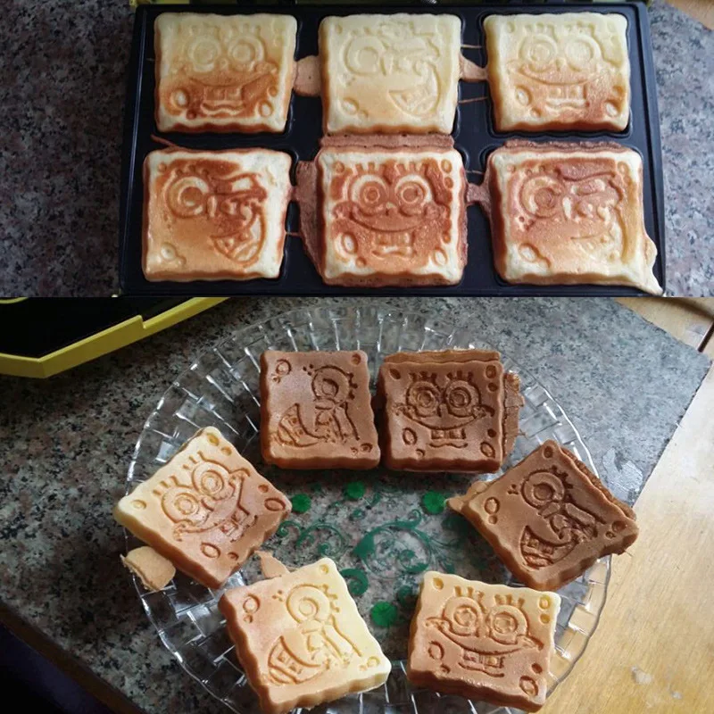 Waffle machine partybaby SpongeBob grid cake waffles household ...