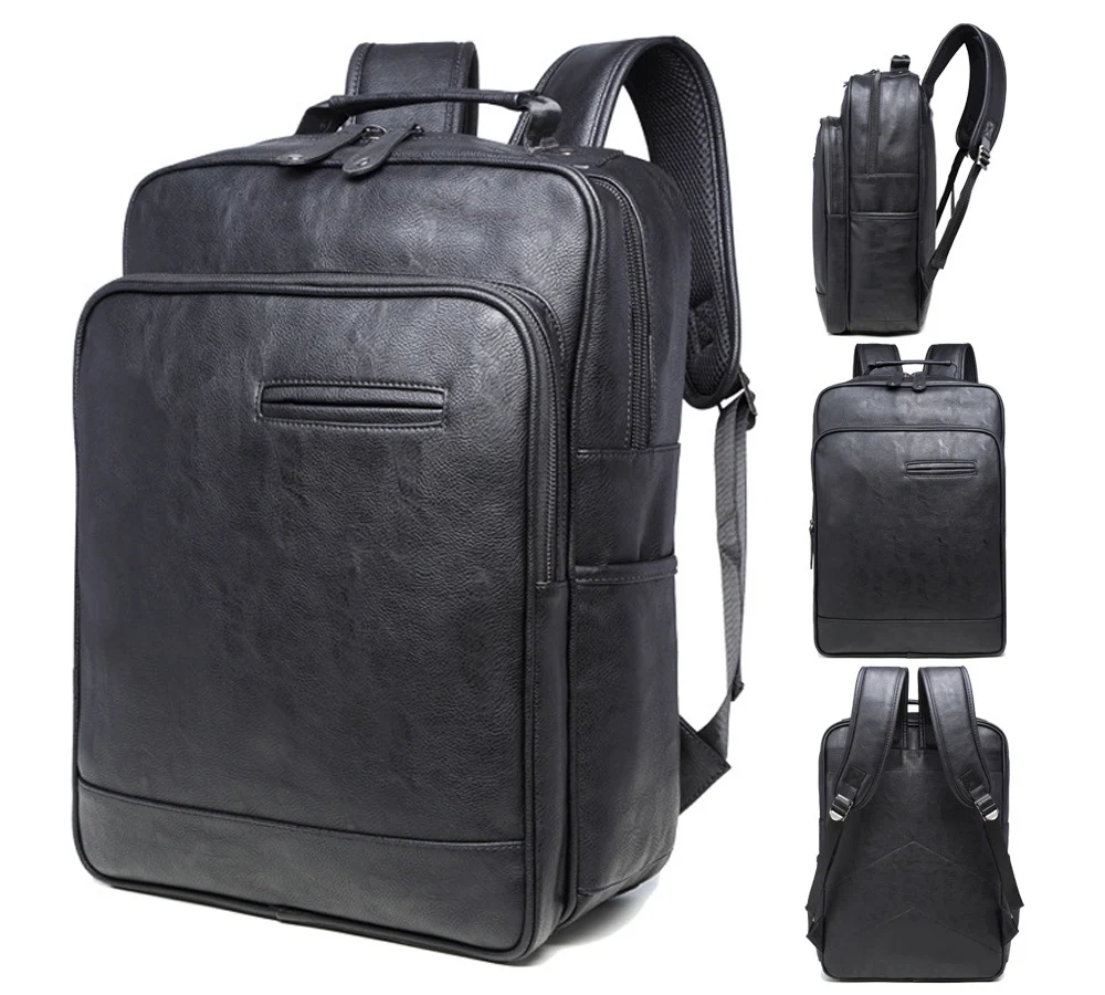 14 15 15.6 Inch Black PU Computer Laptop Notebook Backpack Bags Case ...