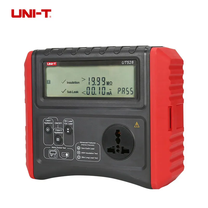 UNI T UT528 Safety Testers Battery Powered PAT Meter Insulation/Ground ...