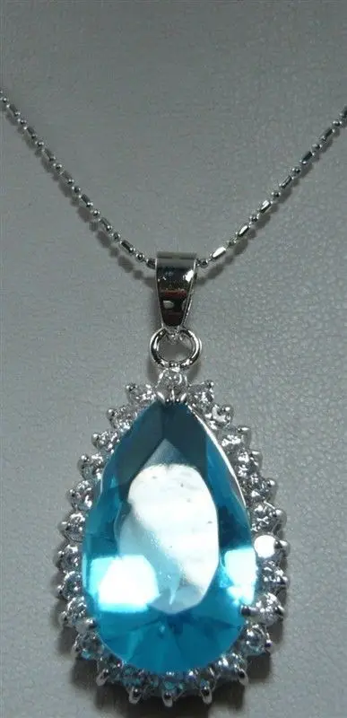 amazing jewelry women light blue crystal Pendant Necklace|jewelry name ...