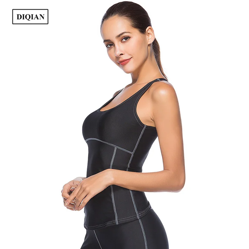 DIQIAN 2018 Fitness Sport Vests Women Splicing Femme Jogging Running ...