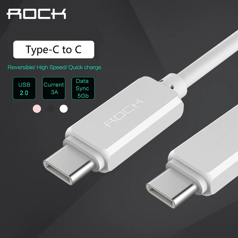 ROCK Original Type C to C cable for Apple, USB2.0 Type c to c data ...