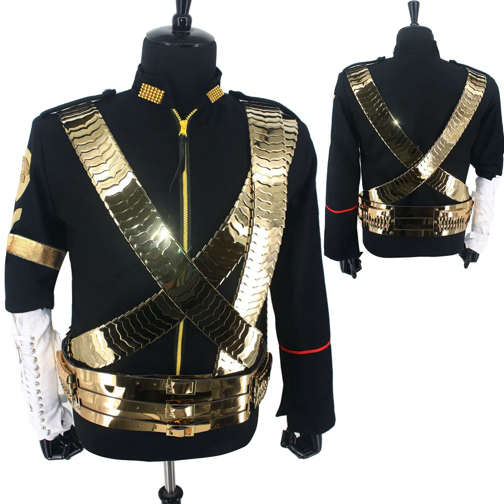 Rare MJ Michael Jackson Classic JAM Jacket & Metal Belt Bullet Punk ...