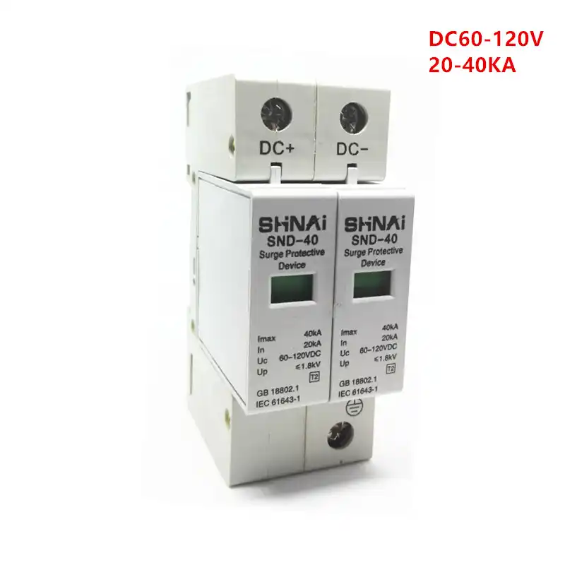 2P DC Surge Protector SPD 20KA 40KA DC 12V 24V 48V 60V 70V 110V 220V ...