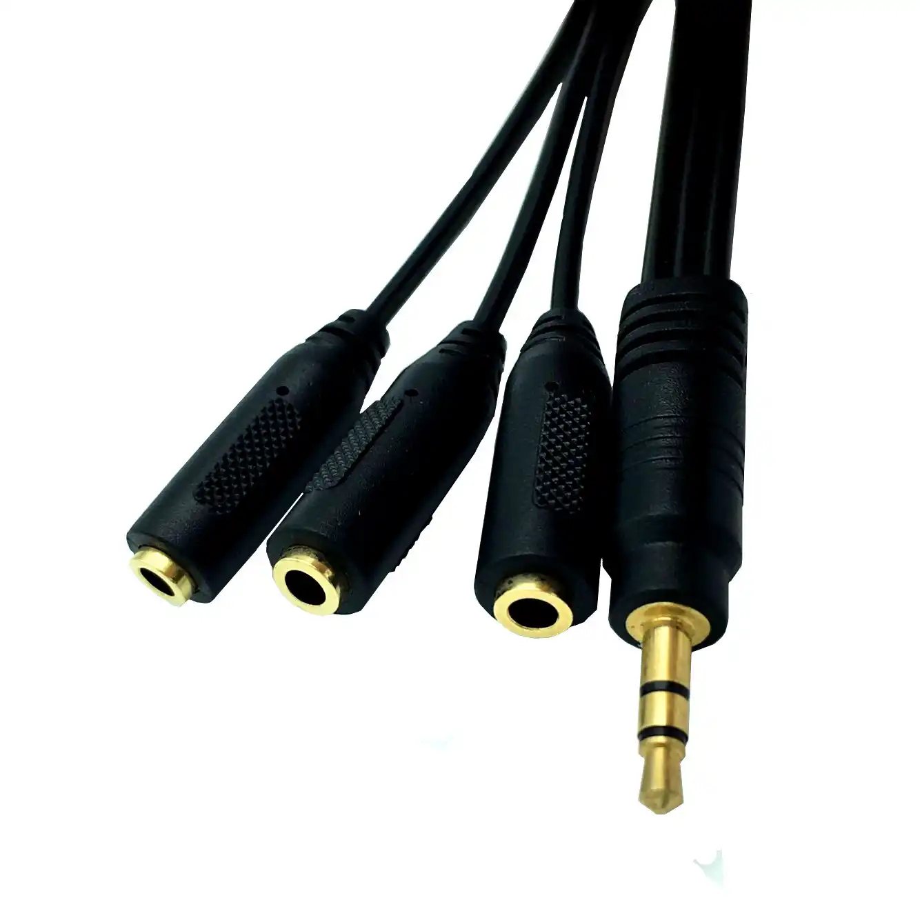 3.5mm Stereo Plug Male to 3 1/8" 3.5mm Stereo Jack Female 1 Input 3 ...